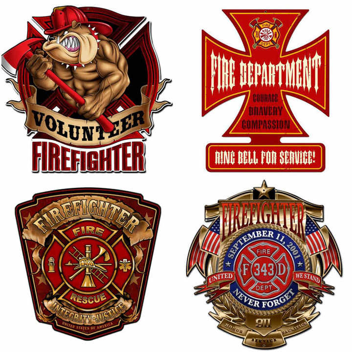 Firefighter Metal Sign - Custom Wall Decor & Wholesales