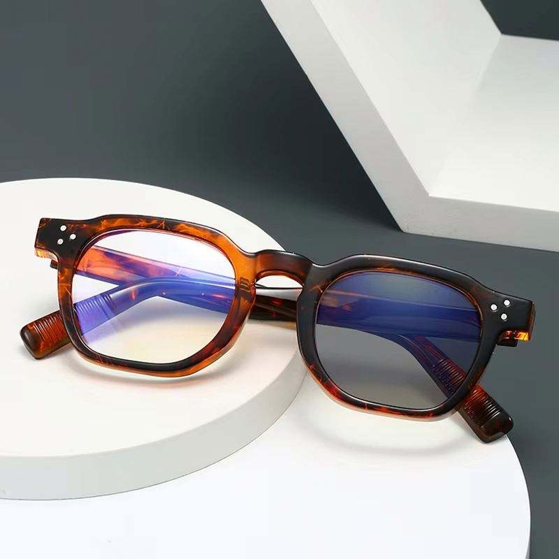 Logo Custom 2026 Vintage Color Change Rivets Polygon Square Eyeglasses ...