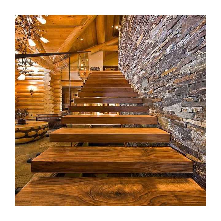 ACE Staircase Modern Glass Railing Invisible Wooden Box Step Floating ...