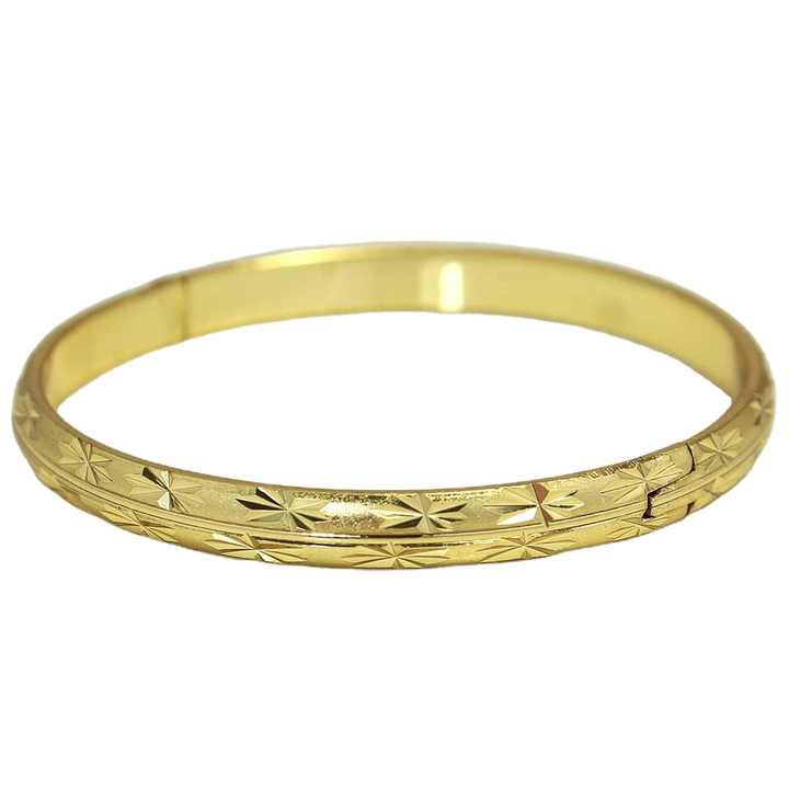 Brazalete de oro de 24 quilates con diseño de flor exquisita para mujer ...
