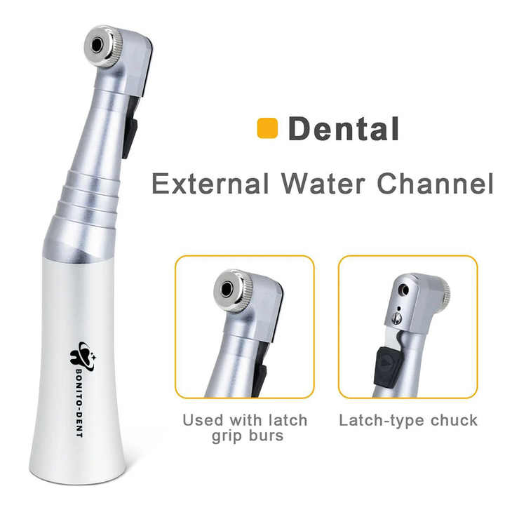 FX Dental Low Speed Handpiece Kit Push Button Contra Angle and Straight Handpiece Air Motor With ...