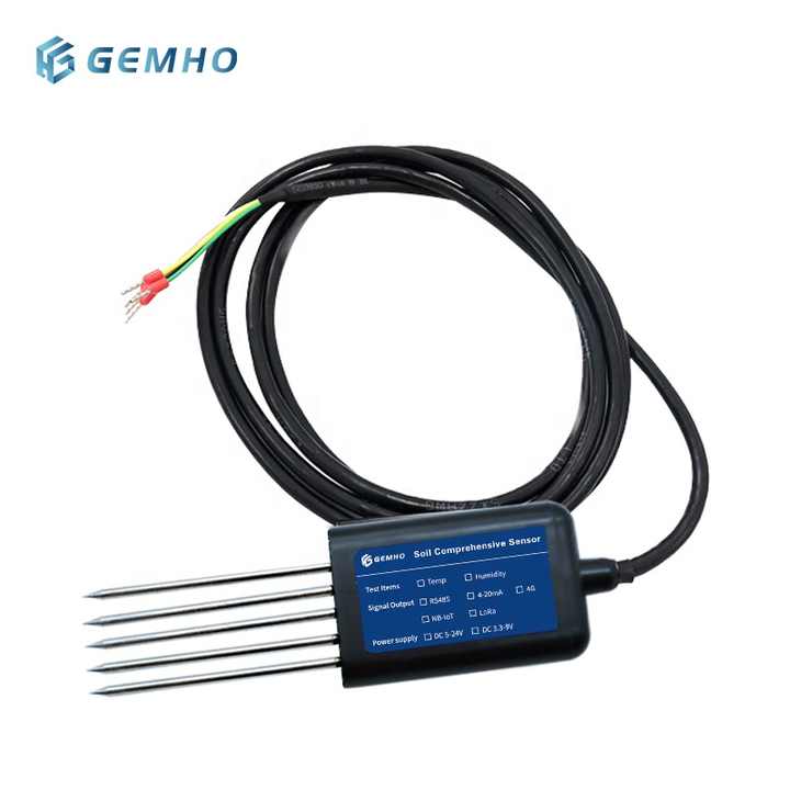 RS485 4-20mA Wireless Soil Temperature Humidity Moisture Conductivity ...