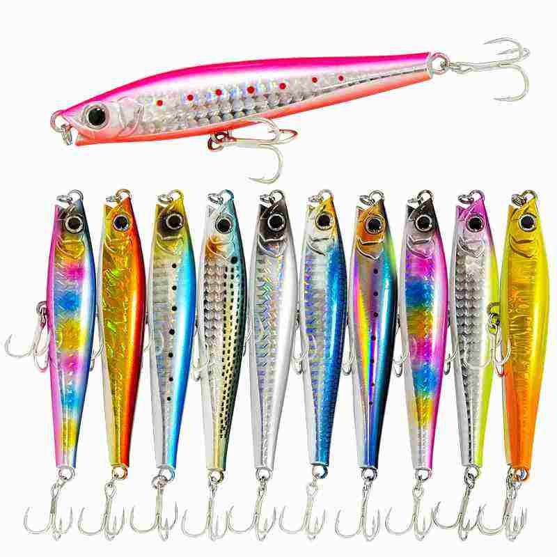 SNEDA 95mm 38g Sinking Fishing Lure for Seabass Barracuda Ocean Boat ...