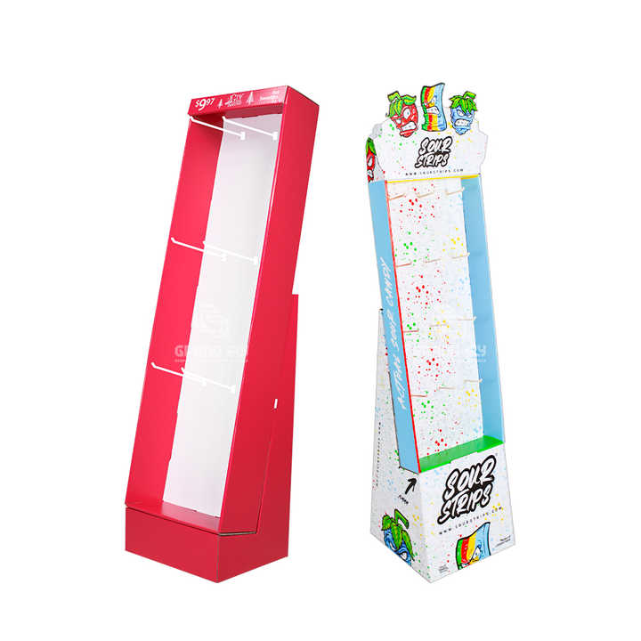 Custom Cardboard Pop Hanging Pegboard Hook Display Stand Carton Peg ...