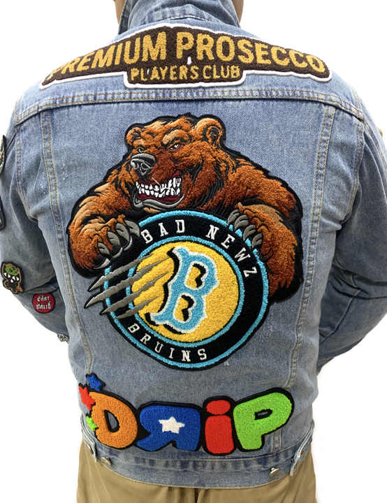 Custom Overlock Edge Flower Chenille Embroidered Patches