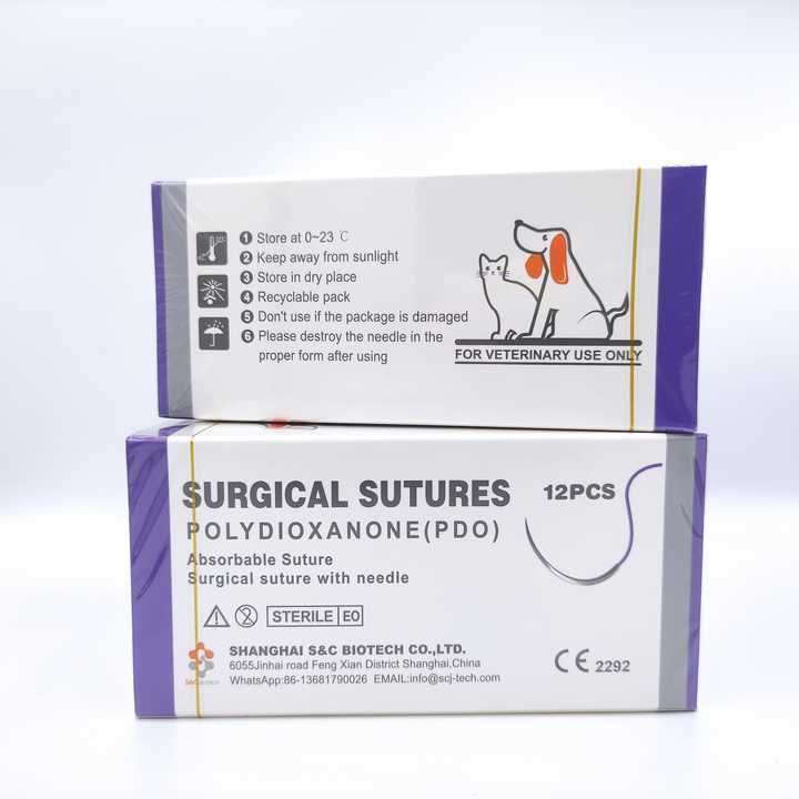 Veterinary suture with needle Pet Suture kit PGA/pdo/silk/nylon/catgut ...