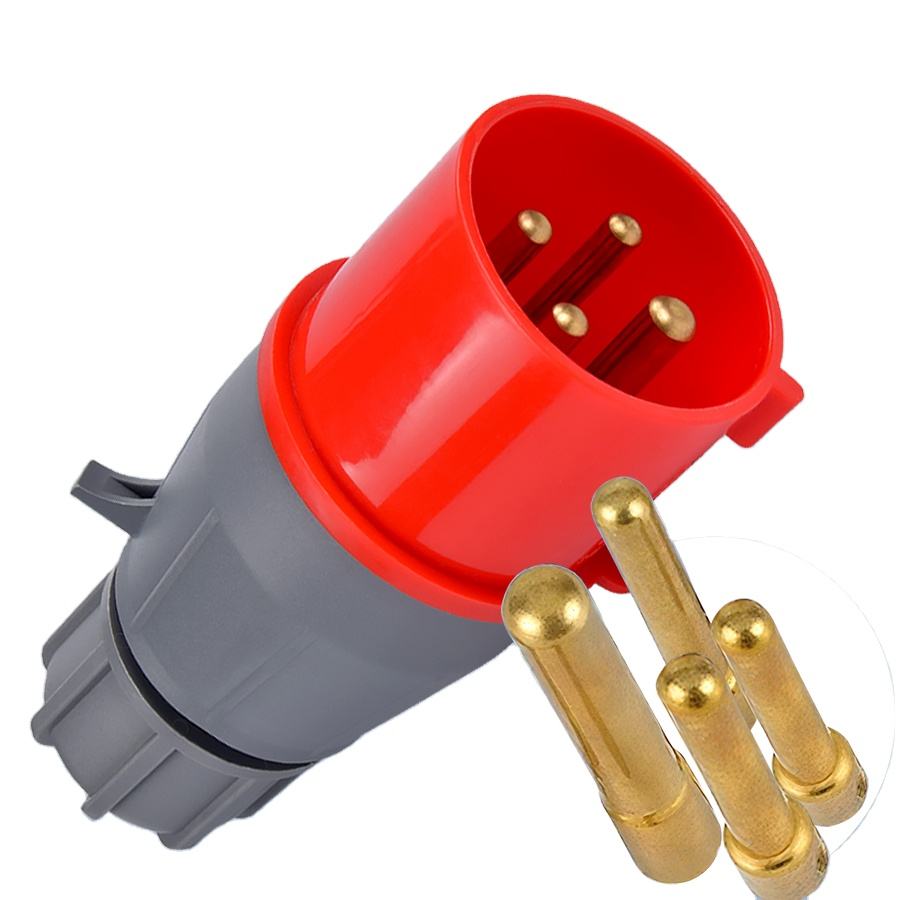 Industrial Socket and Plug 16A Splitter 4 Pin 230V Electrical Ip44 ...