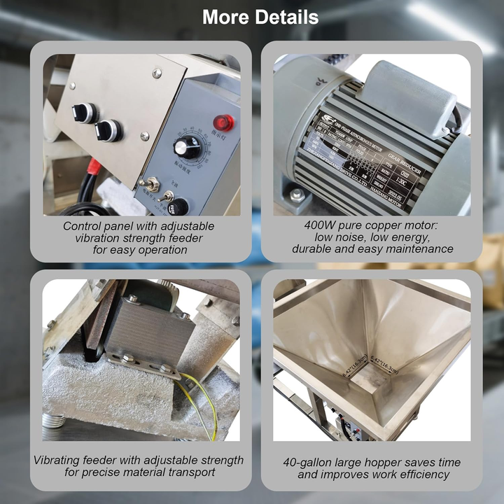 Vertical Hopper Stainless Steel Inclined Spiral Powder Granules ...