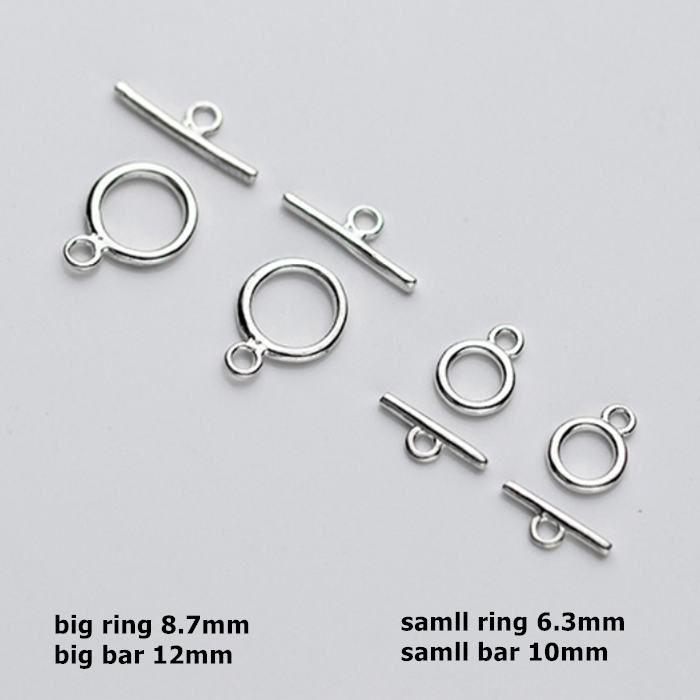 Tiny Toggle Clasp for Jewelry Making Necklace Sterling Silver Clasps ...