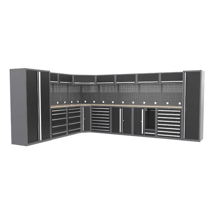 Corner Wall Modular Tool Cabinet System for Mechanic Garages