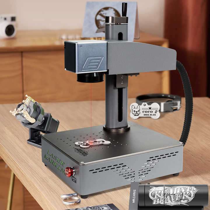 Factory Supply DAJA S4 20W DIY Engraving Machine Laser Printer Desktop Fiber Laser Marking ...