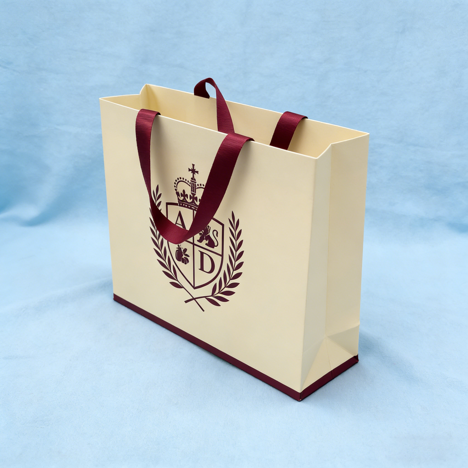 Factory of Custom Designed Luxury Shopping Paper Tote Bags with Handles ...