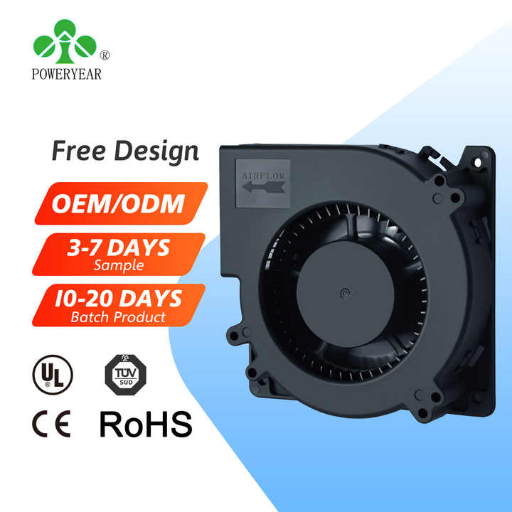 Poweryear 120mm Fan Dc Brushless Blower Fan 12v Dc Motor Blow 120*120 ...