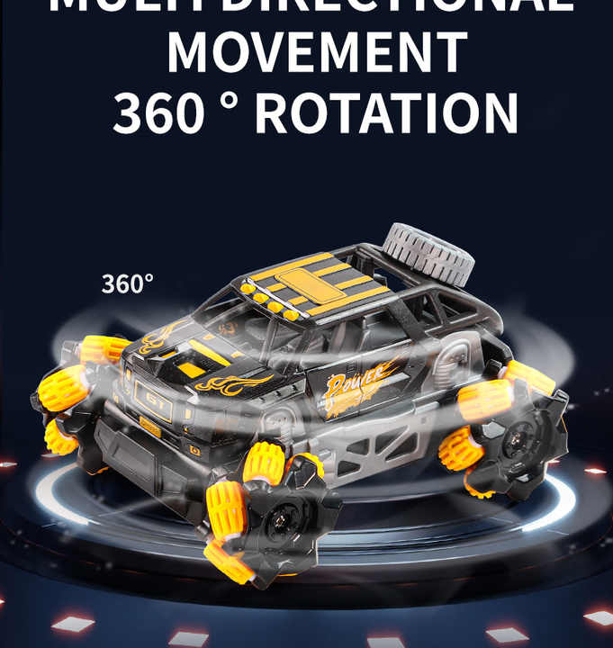 8-Wheel Remote Control Stunt Vehicle RC Stunt Drift Spray Vehicle R/C ...