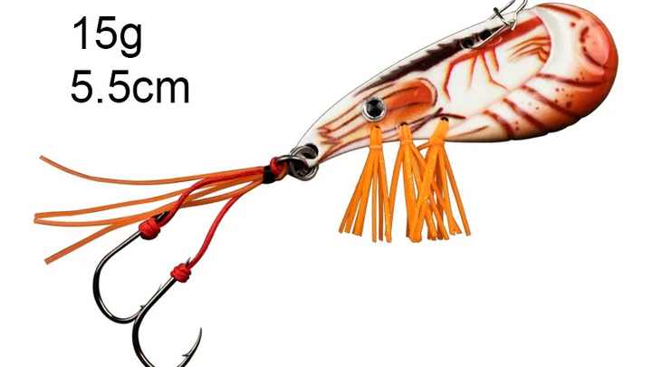 OEM 3D Crazy Shrimp Vibration 15g Metal VIB Sinking Blade Spoon Fishing ...