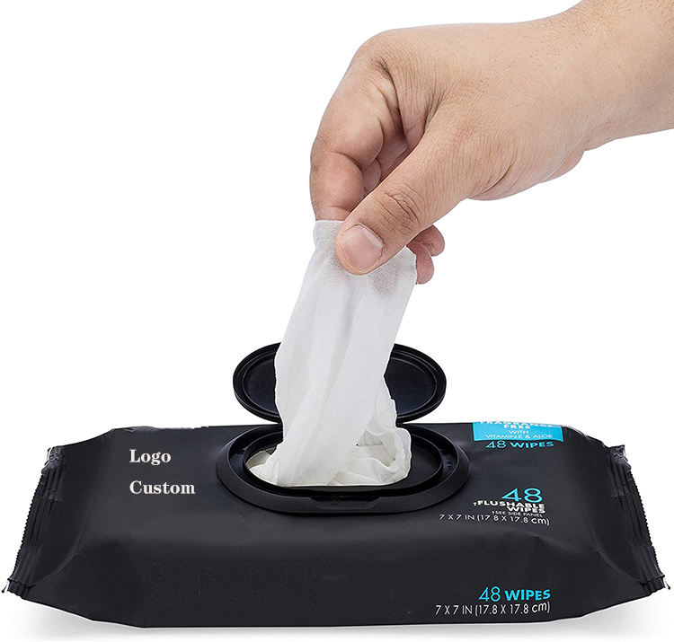 Alcohol Free Flushable Wipes Disposable Toilet Wipes and Baby Wet Wipes ...