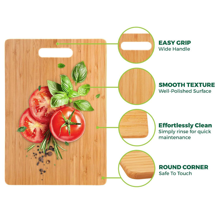 WDF Design OEM Double-sided Tabla De Cortar Picar Bamboo Cutting Board ...