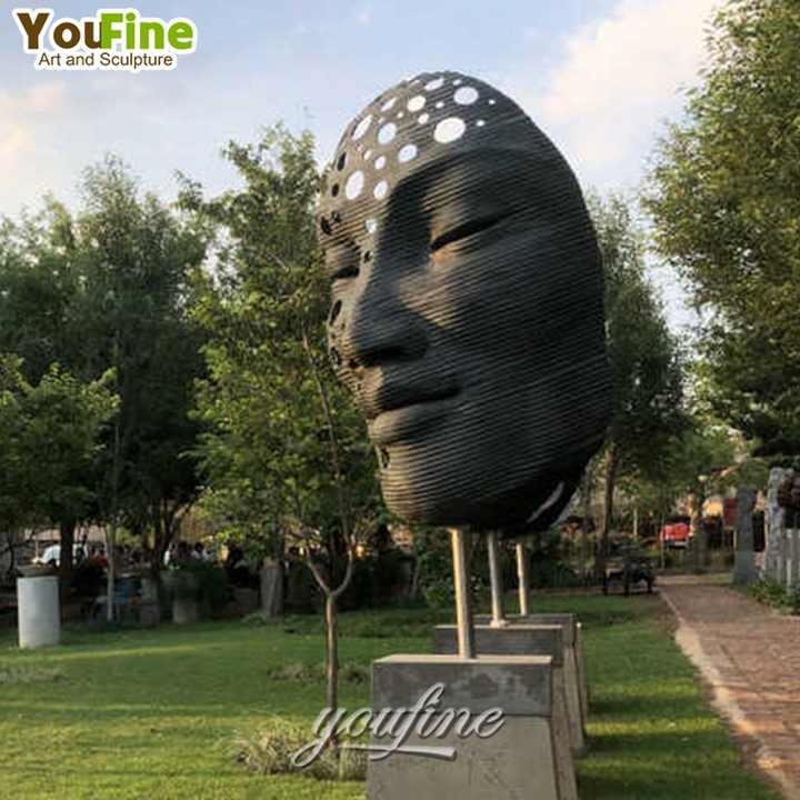 Exquisite Modern Bronze 3D Wall Face Sculptures by Youfine