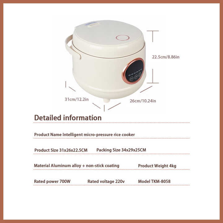 Korean Non Stick Coating Inner Pot Electric Smart Multi Rice Cooker ...