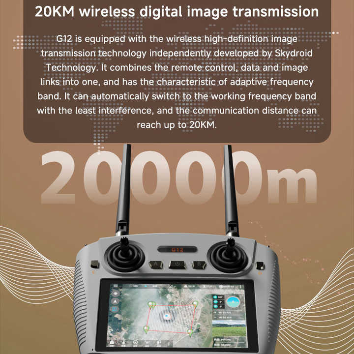 SKYDROID G12 HD FPV Remote Controller Plastic Drone Remote Control RC ...