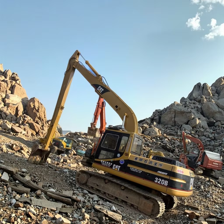 20 TON Long Reach Boom Arm Caterpillar Cat 320 320B Crawler With 18M ...