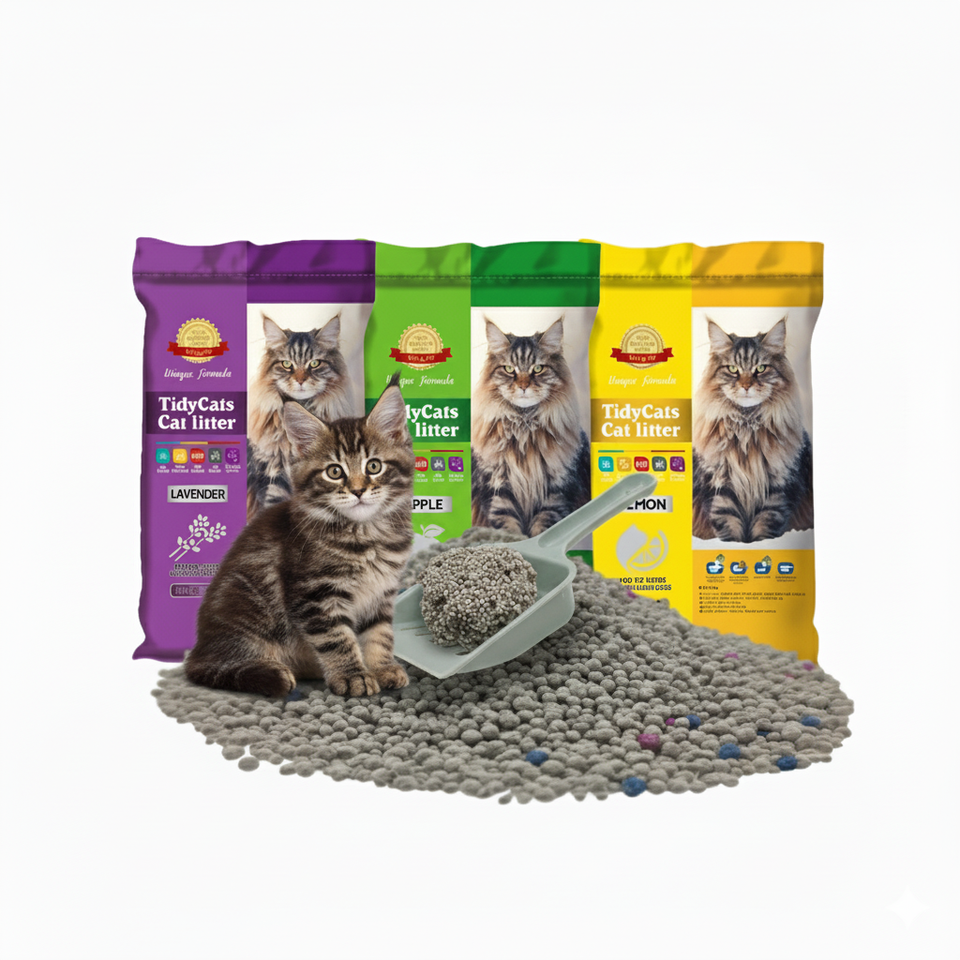TidyCats Fast Clumping 25L Eco-Friendly Bentonite Cat Litter Ball Shape ...