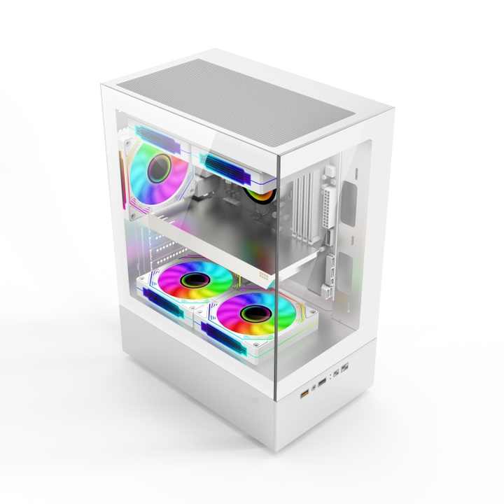 Factory Price PC Cpu Cabinet Casing Desktop Chassis White ATX Gaming ...