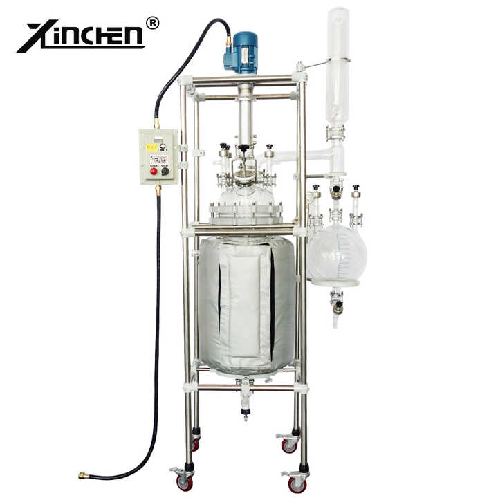 200L Automatic Explosion-Proof Glass Reactor 220V with Engine Pressure ...