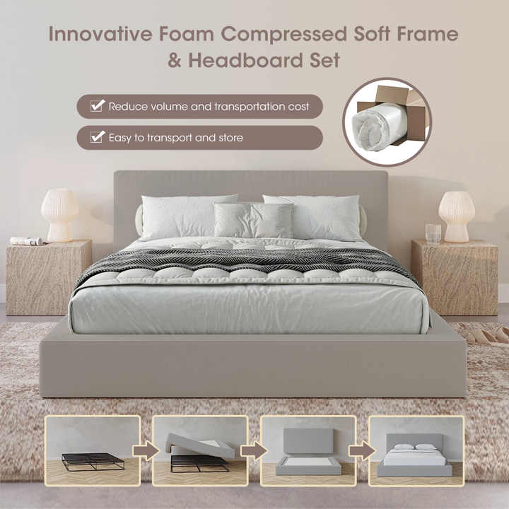 Modern Upholstery Fabric - Soft Bed with High Density Foam