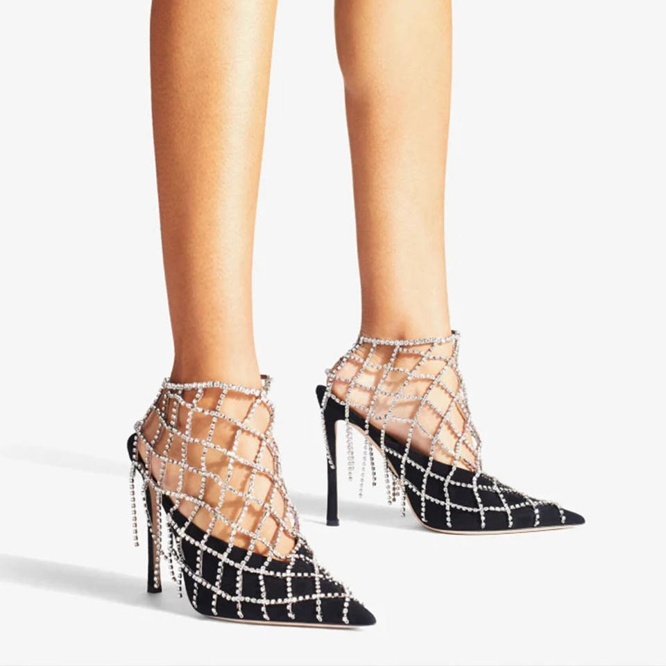 TRENDY Tassel Rhinestone Anklet - Perfect for Women's Footwear