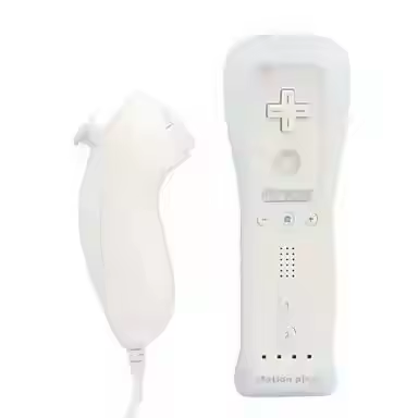 2 in 1 Motion Plus Wireless Remote Nunchuck Controller for Nintendo Wii