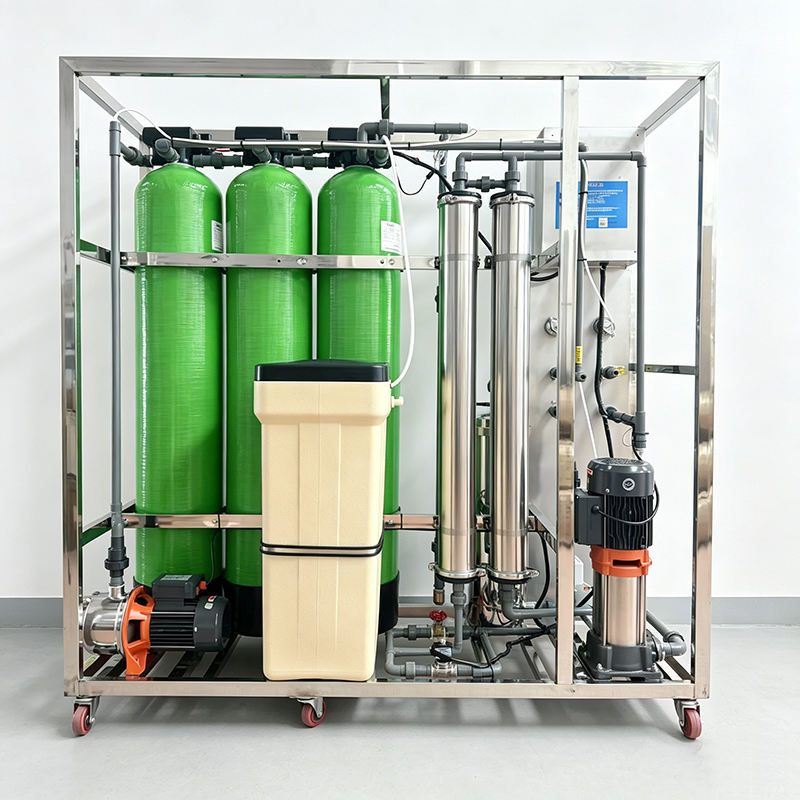500LPH Industrial Reverse Osmosis Water System with Quartz Sand ...