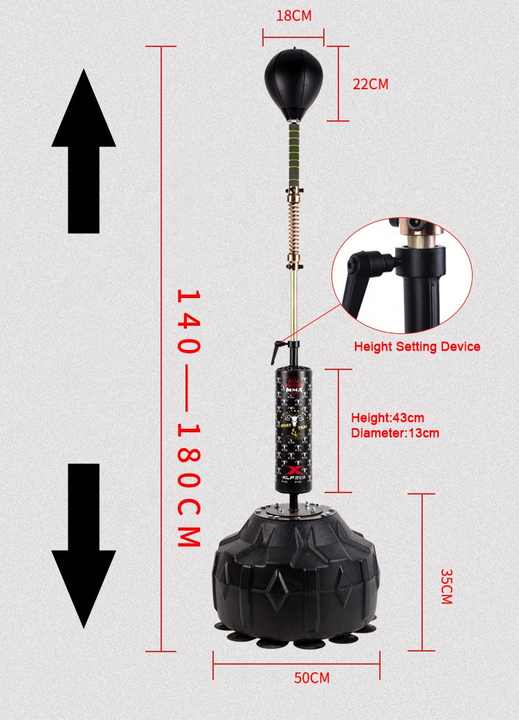 Adjustable Freestanding Boxing Exercise Punching Bag with Reflex Features