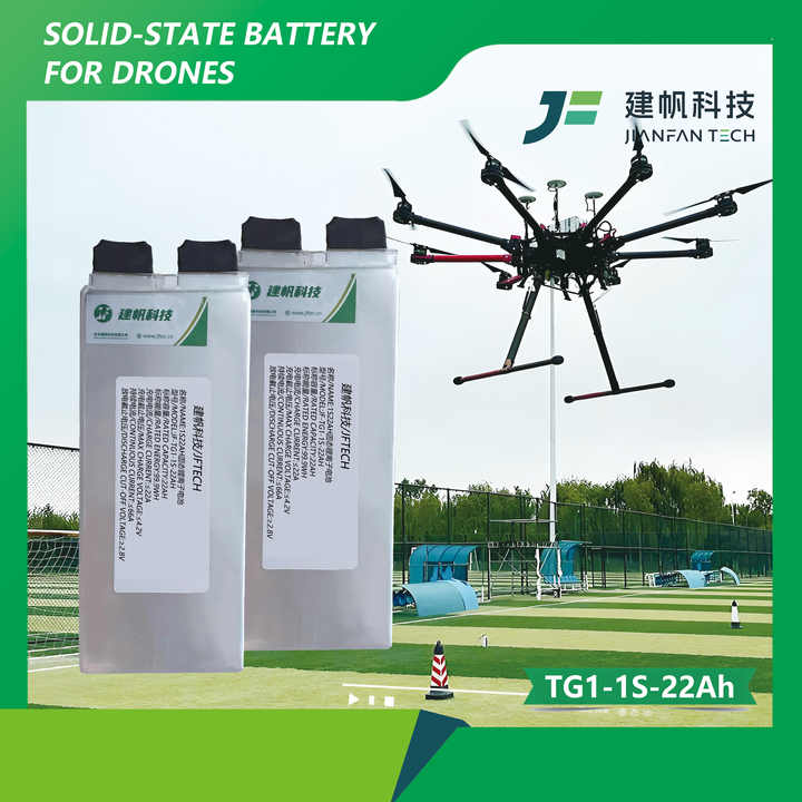TG1 22Ah 3.7V Semi-Solid NMC Li-Ion Pouch Battery 280Wh/kg 10C Drone ...