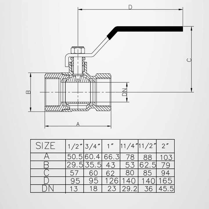 3/4 Gas Ball Valve Male Female Threaded Forged All Size 3/4 Brass Ball ...