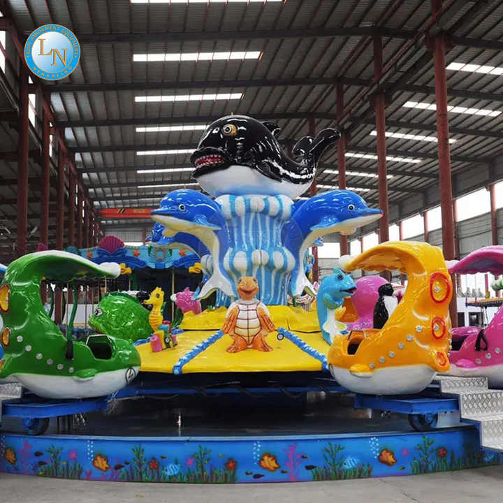 Children's Rides Battle Shark Island Attractions Water Spin Game ...