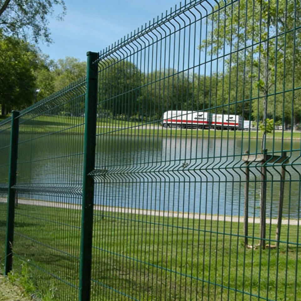 Triangle Bend Security Fence Panel PVC Coated 3d Welded Mesh Fence for ...