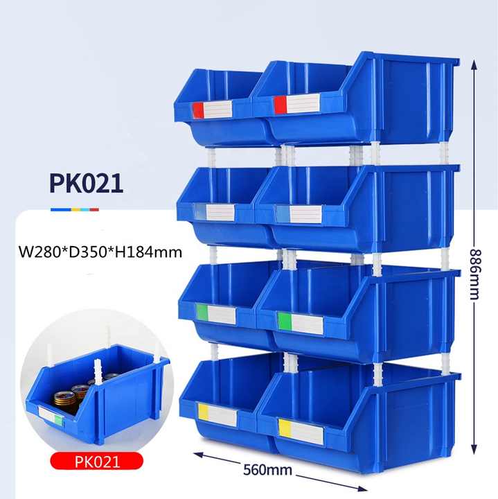 High Quality Stackable Warehouse Heavy Duty Plastic Small Parts Storage ...