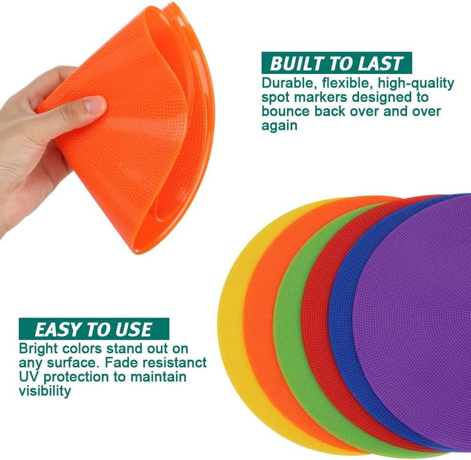 9 Inch Poly Spots Anti-Slip Spot Markers Floor Spots for Agility Drills ...
