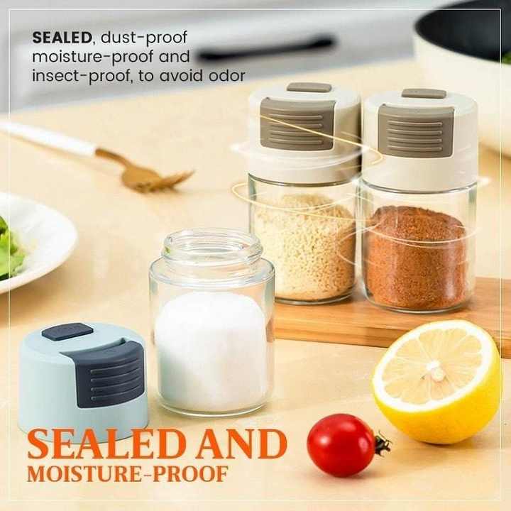 0.5g Metering Salt Shaker Push Type Plastic Salt Dispenser Sugar Bottle ...