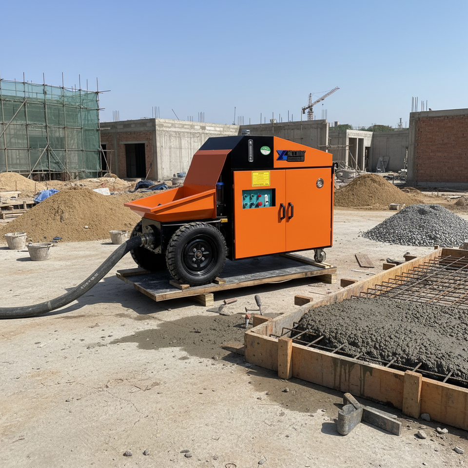 10 Type Electric Concrete Pump Compact Size Concrete Pump for Secondary ...