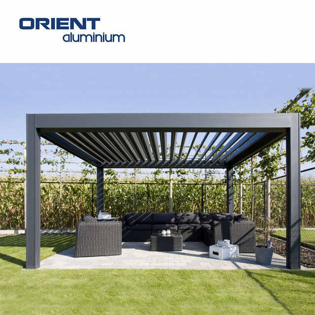Metal Pergola Gazibo Arbor Luxury Custom Luxury Rainproof Motor Folding ...