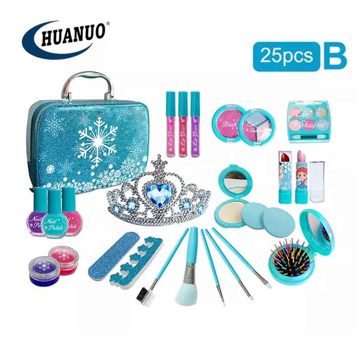 Girls Pretend Princess Cosmetics Kit Bag Real Toys