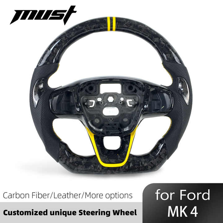 Customized Carbon Fiber Steering Wheel for Focus MK4 Fiesta MK8 ...
