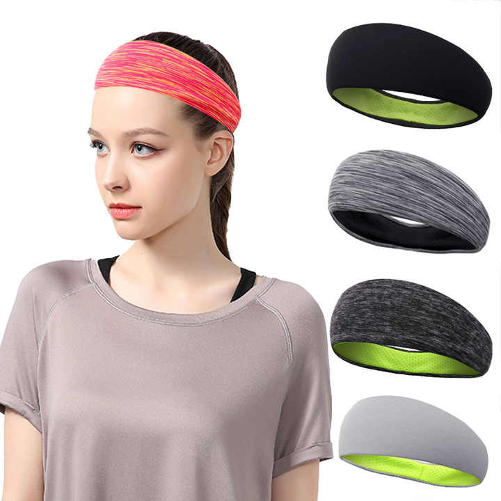 Men Women Absorb Sweat Running Fitness Hair Band Yoga Headband ...