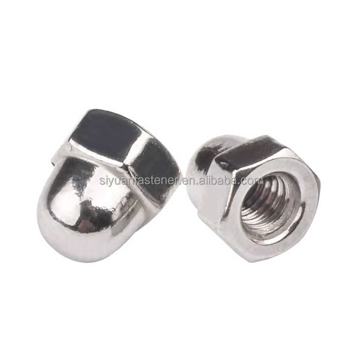 DIN1587 Stainless Steel 304 316 201 M3 M4 M5 M6 Nylon Steel Nickel Brass Acorn Nut Hex Domed Cap ...