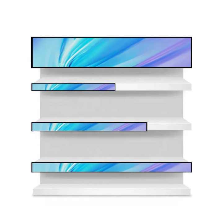 OEM Custom 24 Inch Lcd Shelf Display 1920x365 Android Complete Shelf ...