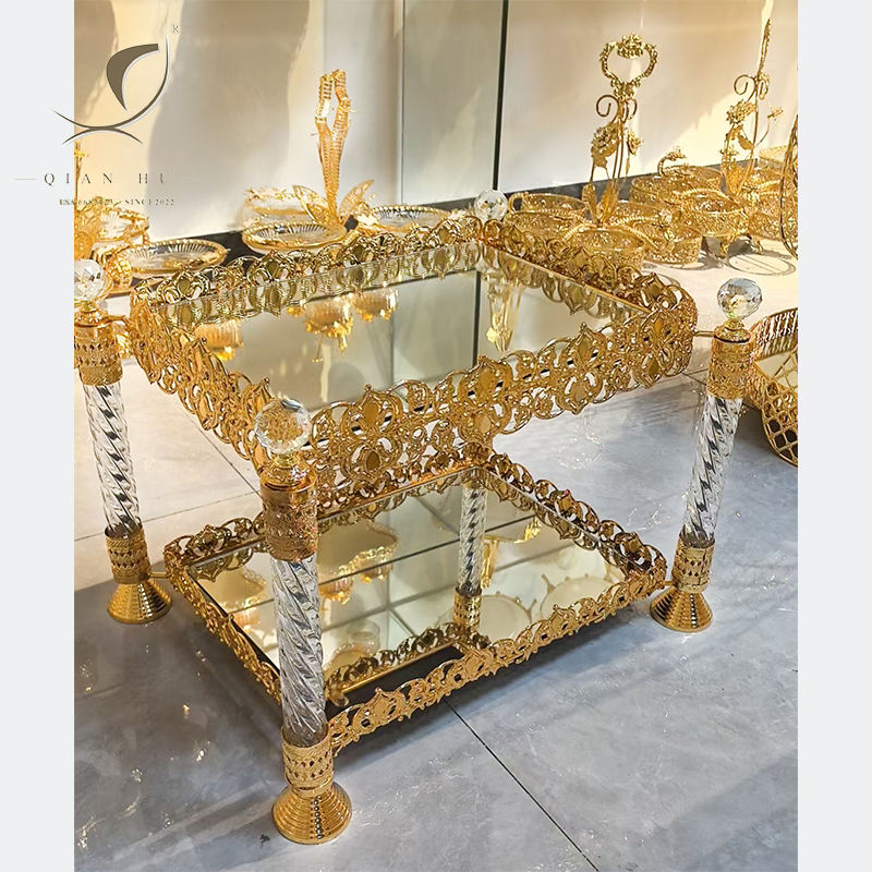 QIAN HU 2025 Durable Metal Coffee Table Set for Tea, Ethiopian Mid-East ...