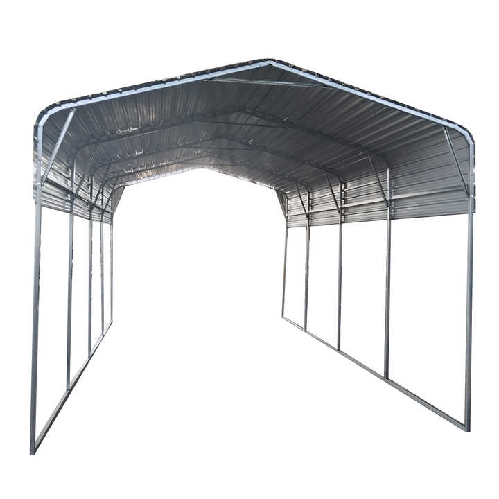 Heavy Duty Galvanized Steel Roof Car Shelter Large Metal Custom Garages ...