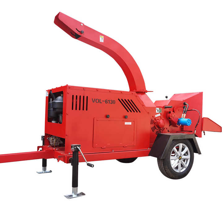 Diesel Engine and Mobile Forestry Branch Wood Chipper Machine Wood ...
